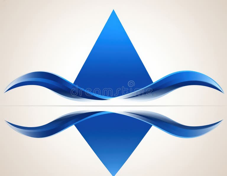 A Sharp Triangle Mirrored Vertically To Form Wave Shape. Stock Photo ...