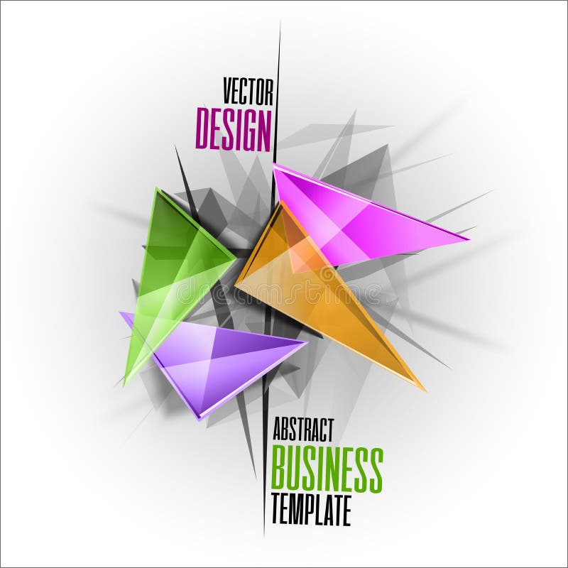 Sharp Triangles on the Abstract Background. Vector Busines Temp Stock ...