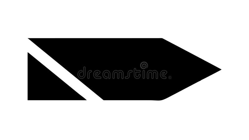 Sharp Triangular Arrow. Direction and Progress Indicator, Vector Design ...