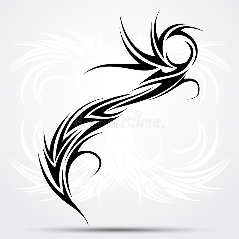 Sharp tribal tattoo stock illustration. Illustration of tribal - 73624593