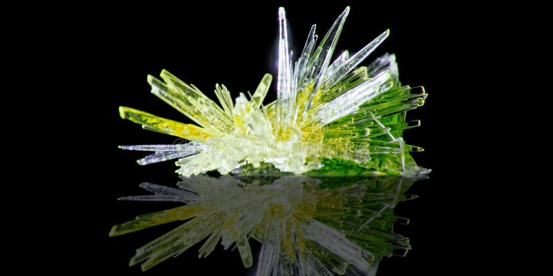 Sharp Turquoise Emerald Crystal Highlighted from the Bottom Stock Photo ...