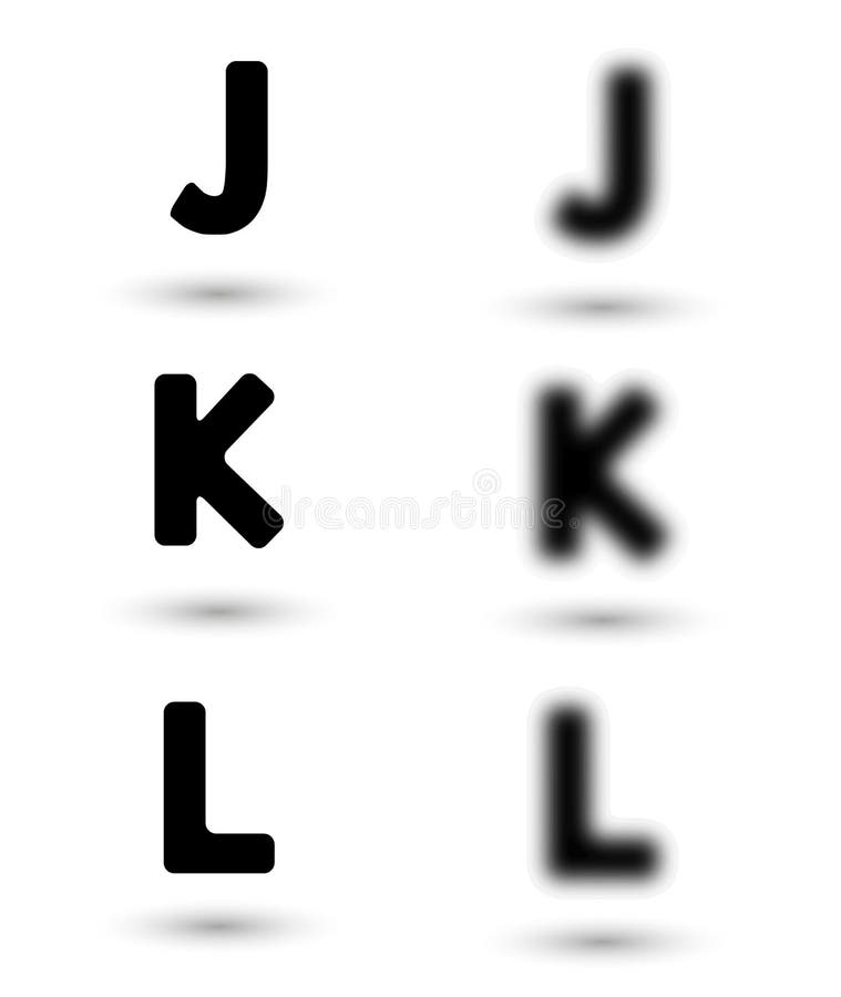 Sharp and Unsharp Alphabet Letters / Font Stock Vector - Illustration ...