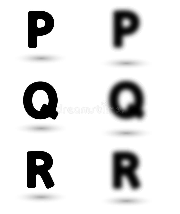 Sharp and Unsharp Alphabet Letters / Font Stock Vector - Illustration ...