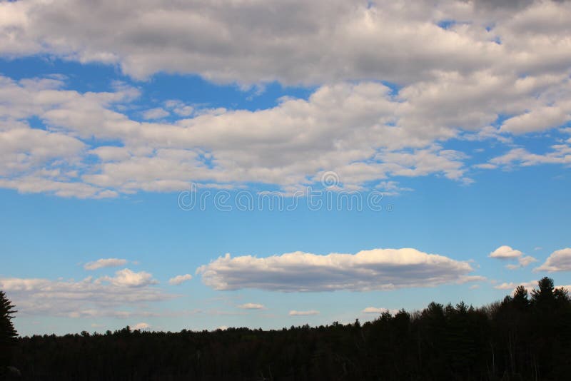 Sharp View of Clear Skies and Fluffy Clouds Stock Photo - Image of ...