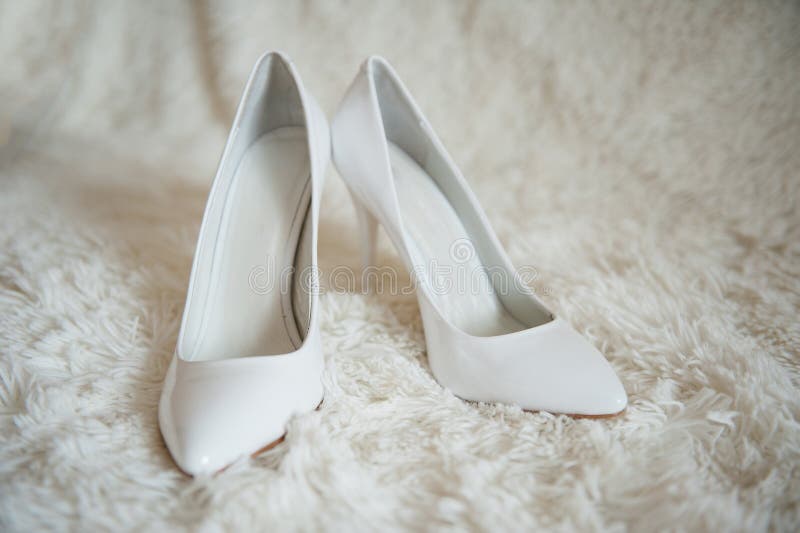 Sharp white shoes stock photo. Image of closeup, comfortable - 68840938