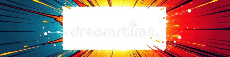 Sharp White Square Border on Dynamic Comic Book Style Background ...