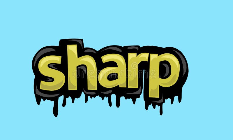 SHARP Writing Vector Design on Blue Background Stock Illustration ...