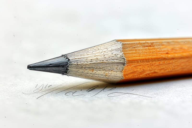 Sharpened Pencil on Paper, Symbolizing Writing, Creativity, and ...
