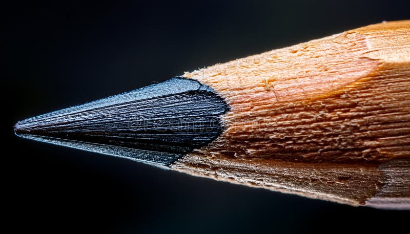 Close-up View of a Sharpened Pencil Revealing Its Intricate Details and ...