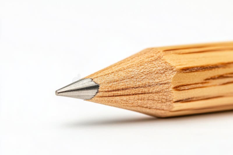 Sharpened Wooden Pencil Tip on White Background Stock Illustration ...