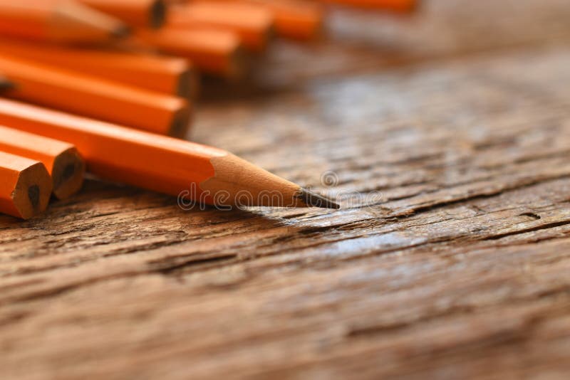 Sharpened Yellow Pencils Close Up Stock Image - Image of artist ...