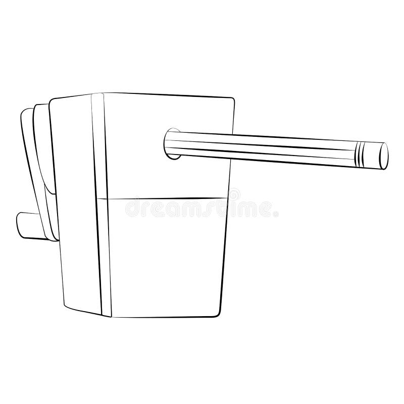 Sharpener stock vector. Illustration of vector, yellow - 48519991