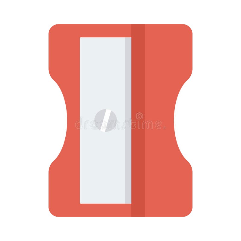 Sharpener Icon stock vector. Illustration of flat, colored - 91482738