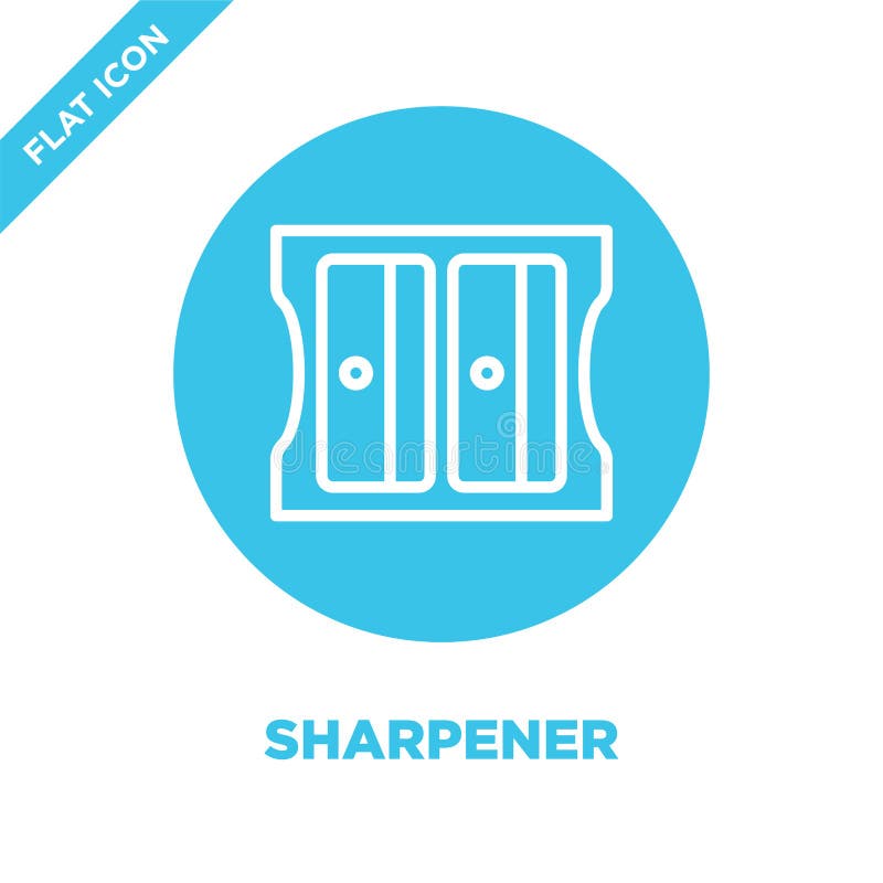 Sharpener Icon Vector from Stationery Collection. Thin Line Sharpener ...