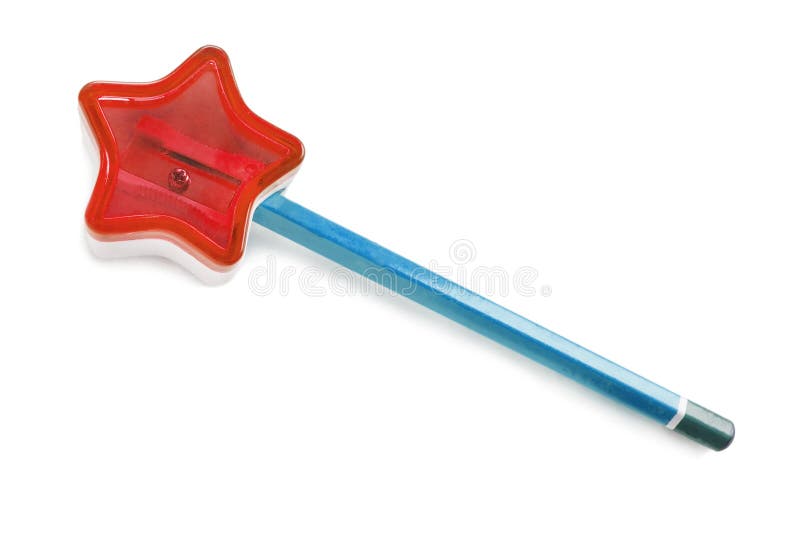 Sharpener with Pencil Inside Stock Photo - Image of white, instrument ...