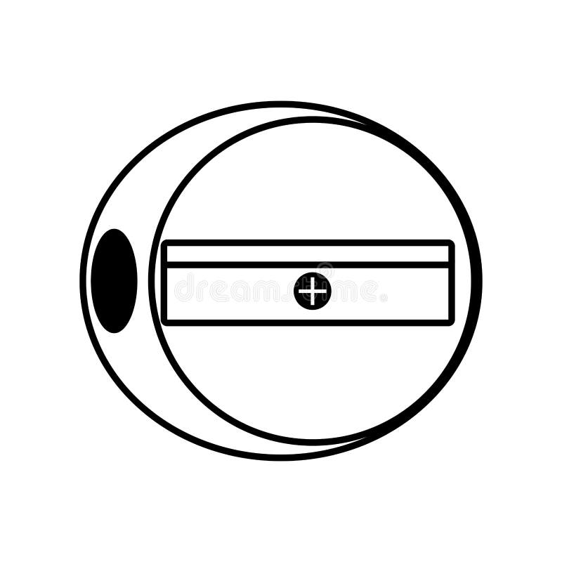 Sharpener Pencil School Tool Outline Stock Illustration - Illustration ...