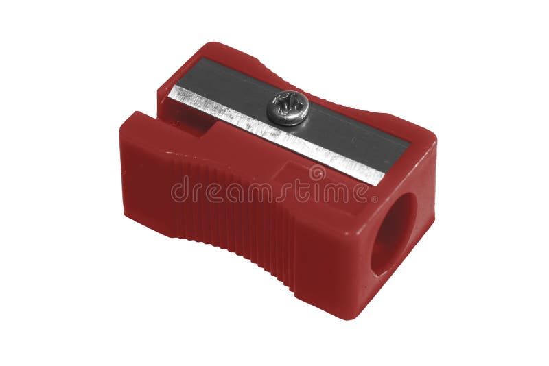 Sharpener red stock image. Image of background, hole - 33024107