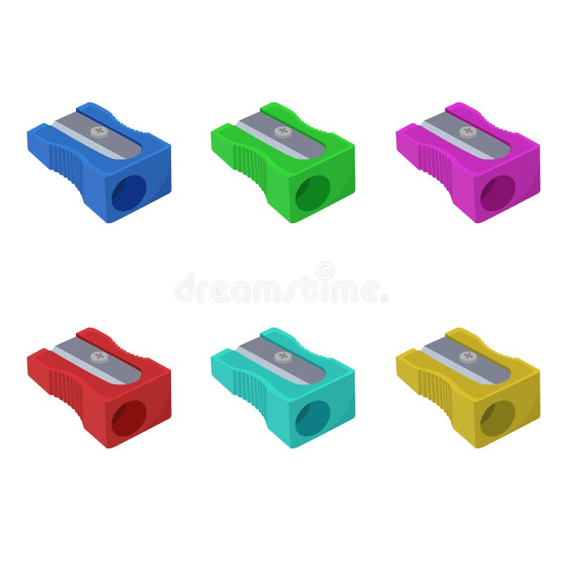 Sharpener, Set, Stationery, Vector Illustration Stock Vector ...