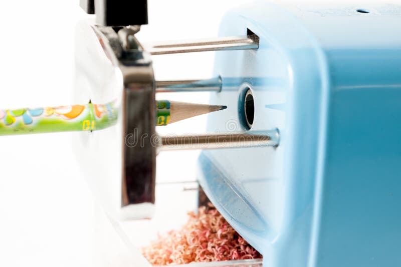 Sharpener in Side View with Pencil Stock Image - Image of object ...