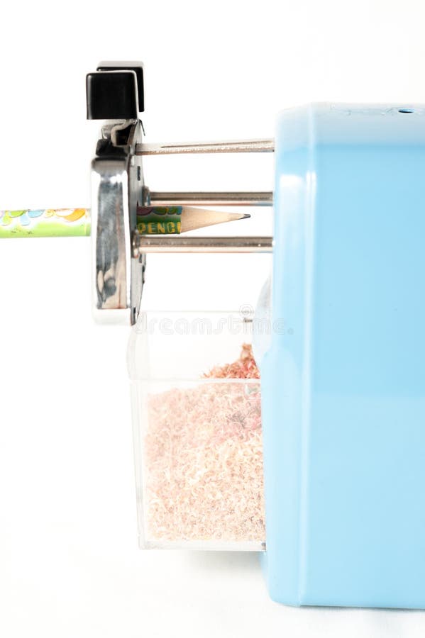 Sharpener in Side View with Pencil Stock Image - Image of object ...
