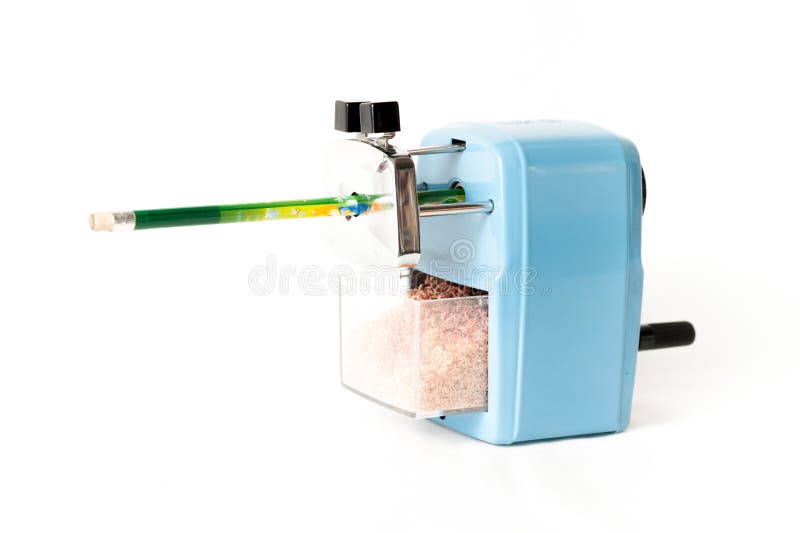 Sharpener in Side View with Pencil Stock Image - Image of object ...