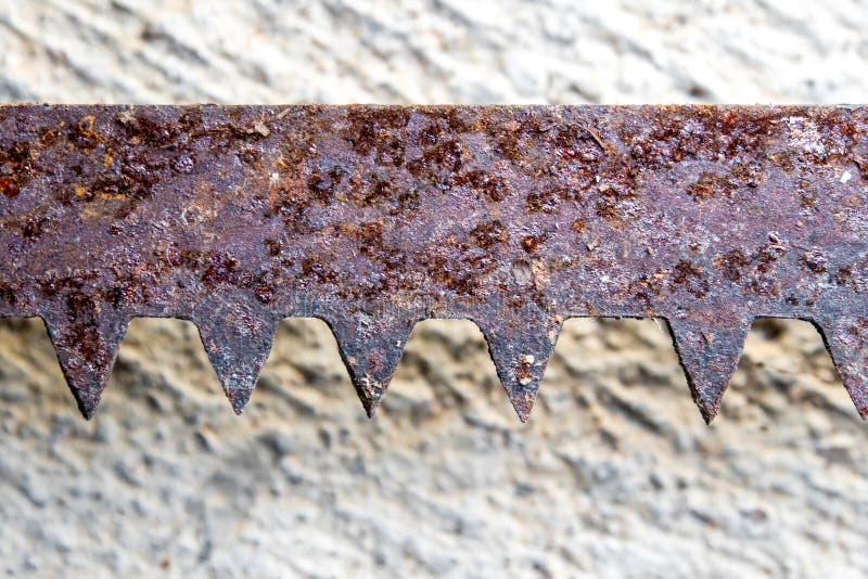 The Sharpness of Saw Blade is Old and Rusty Stock Photo - Image of ...