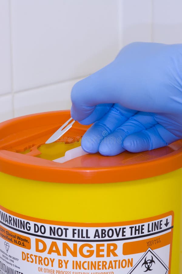 Sharps Container Scalpel Disposal Stock Image - Image of container ...