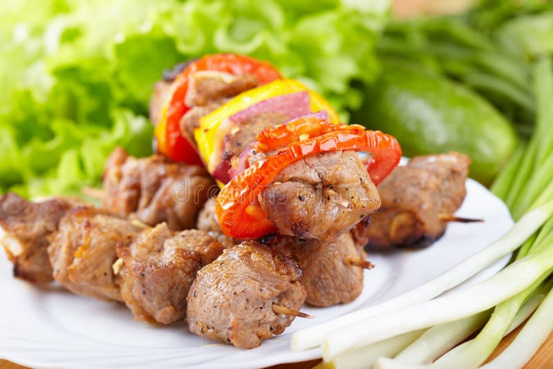 Shashlik stock photo. Image of vegetables, fried, closeup - 22659178