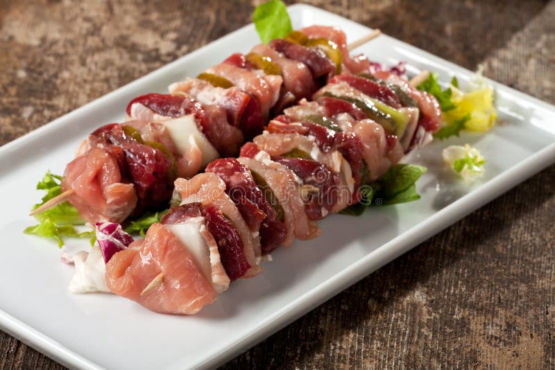 Shashlik stock image. Image of wood, fresh, beef, closeup - 24496187