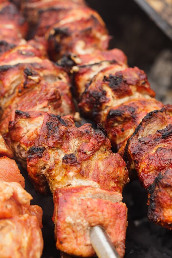Shashlik closeup stock image. Image of cooking, kebab - 29315563