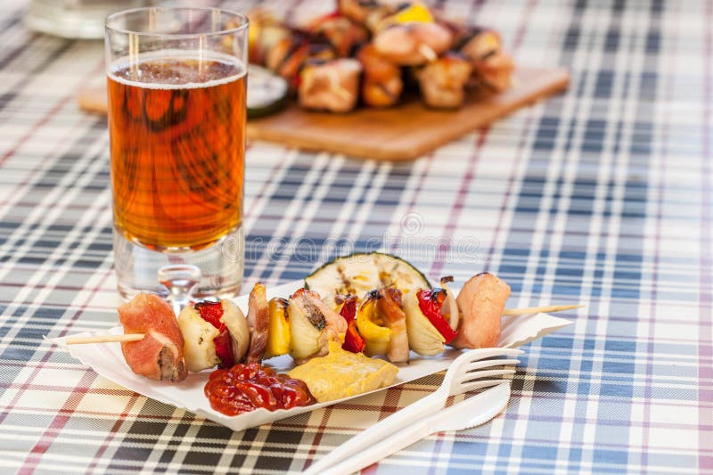 Shashlik. stock photo. Image of fire, barbecue, grilled - 44571752