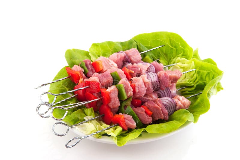 Shaslick meat pins for BBQ stock photo. Image of background - 14528096