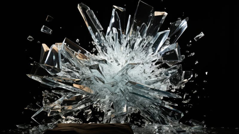 Shatter exploding glass stock illustration. Illustration of technique ...