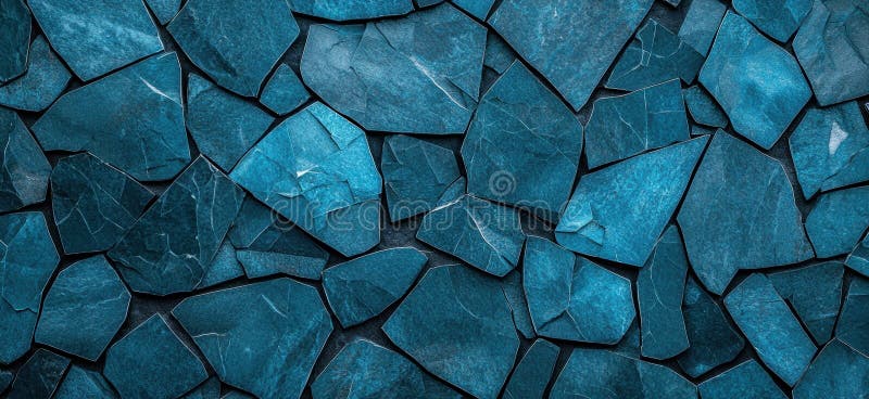 Shattered Blue Stone Background Stock Illustration - Illustration of ...