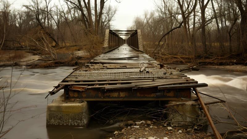 A Shattered Bridge Its Once Sy Structure No Match for the Force of ...
