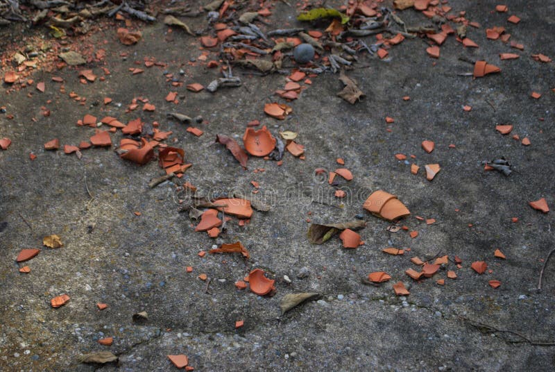 Shattered ceramic pot stock photo. Image of pieces, destruction - 102411542