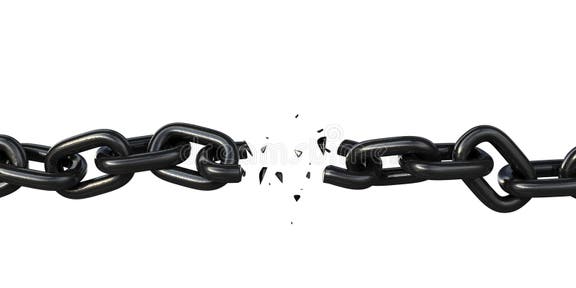 Shattered chainlink stock photo. Image of break, shackle - 1222696