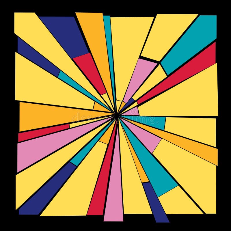 Shattered Colorful Glass Pane Vector Illustration Stock Vector ...