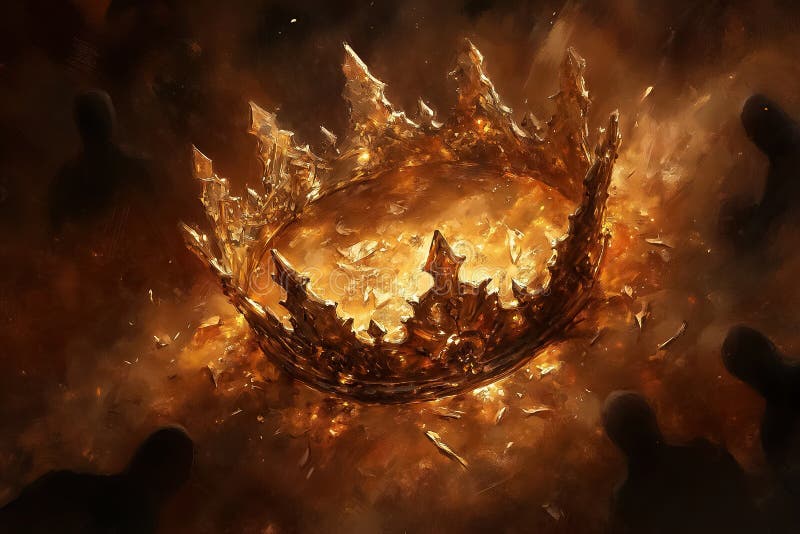 A Shattered Crown Rests Amidst an Ethereal Glow, Creating a Mysterious ...