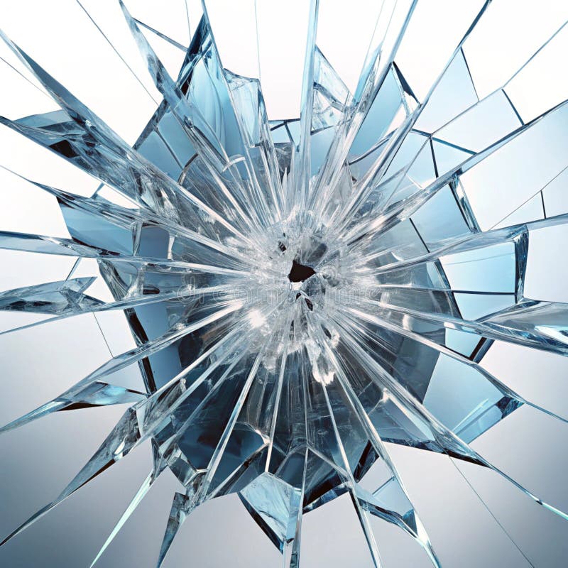 Shattered Crystal Effect with High-definition Sharp Edges Stock ...