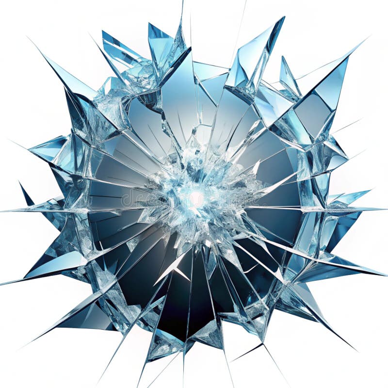 Shattered Crystal Effect with High-definition Sharp Edges Stock ...