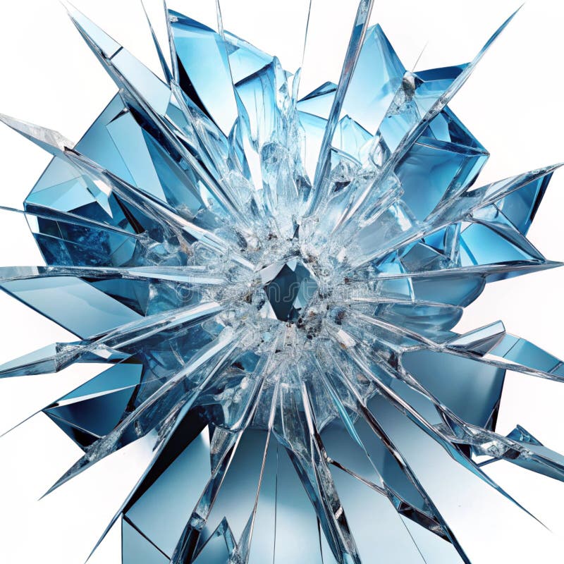 Shattered Crystal Effect with High-definition Sharp Edges Stock ...