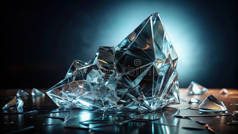 Shattered Crystal Formation a Study in Geometric Fracture and Light ...