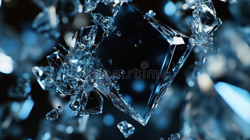 Shattered Crystal Fragments Capturing Light in a Dynamic Visual Display ...