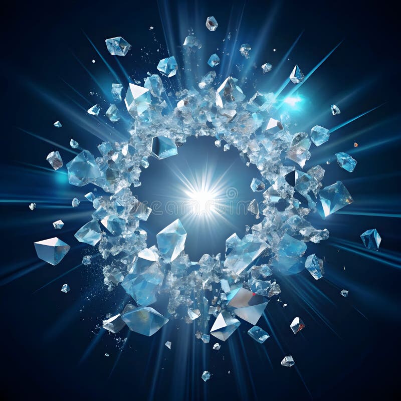 Shattered Crystals Radiate Light in a Cosmic Explosion of Energy Stock ...