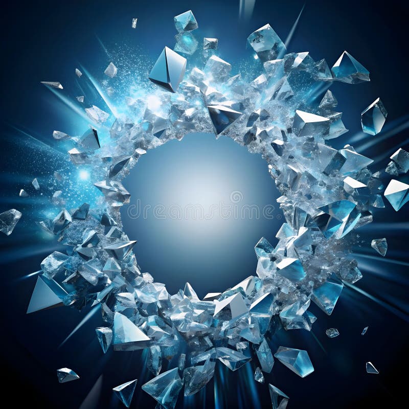 Shattered Crystals Radiate Light in a Cosmic Explosion of Energy Stock ...