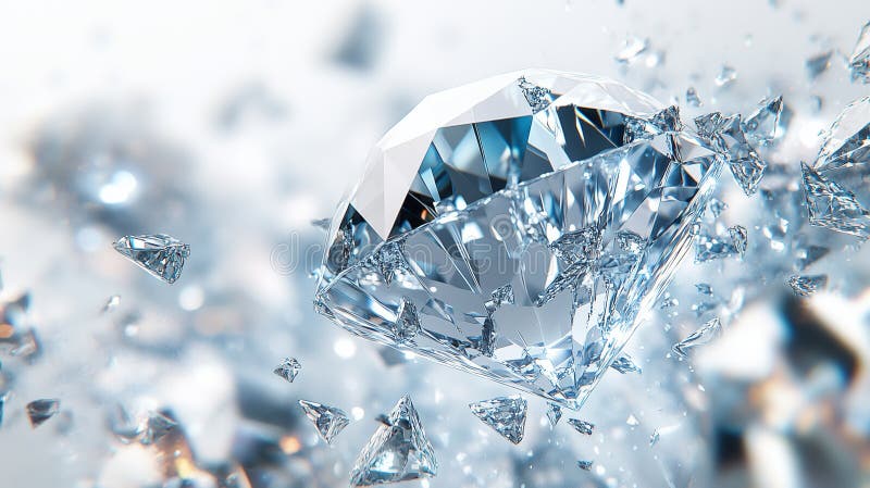 Shattered Diamond Explosion of Light and Sparkle High-Resolution ...