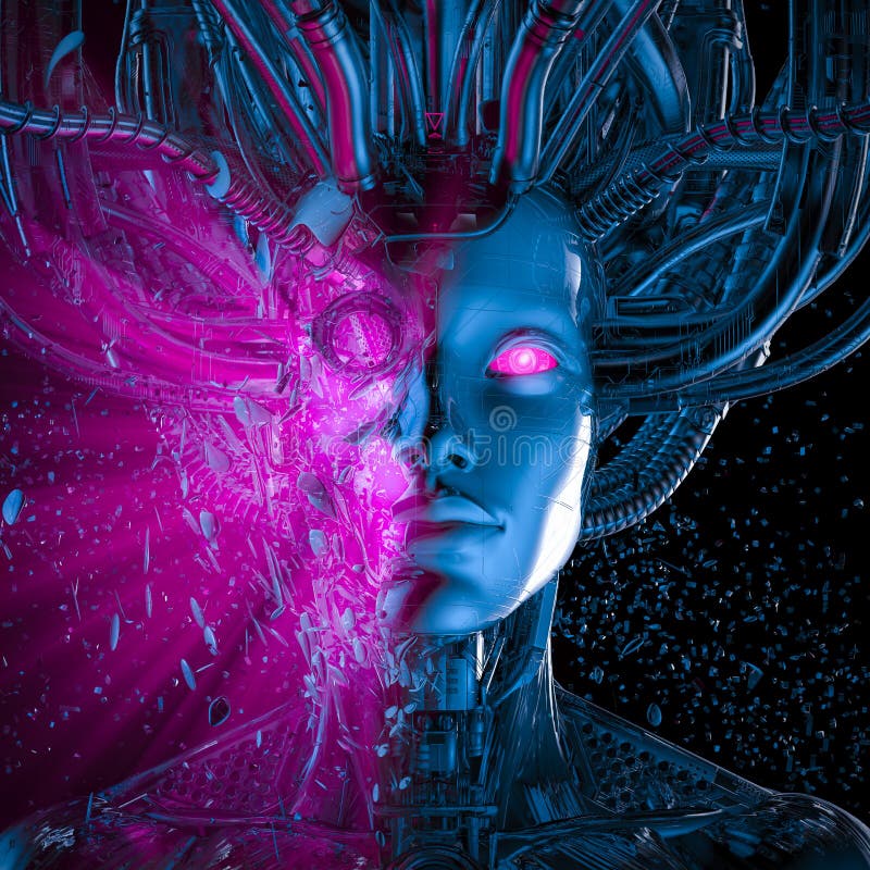 Shattered Dream of the Machine Stock Illustration - Illustration of ...