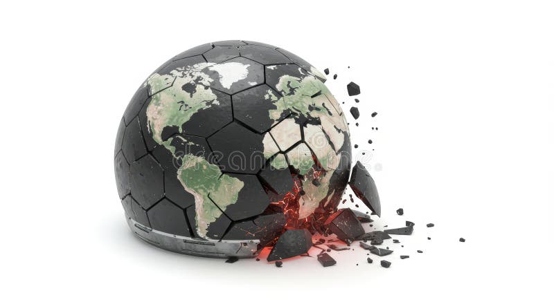 Crumbling Planet Earth stock illustration. Illustration of symbolizing ...