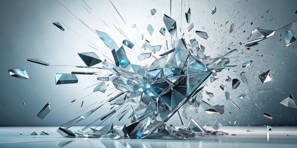 Shattered Facets a Dramatic Representation of Fragmentation and Dispersion of a Crystalline ...